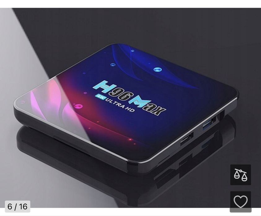Smart TV BOX H96 max ultra HD 4K 4 64GB android 11 Uniejów • OLX.pl