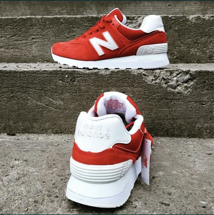 Красные замшевые кросовки New Balance 574: 899 грн. - Інші кросівки ...