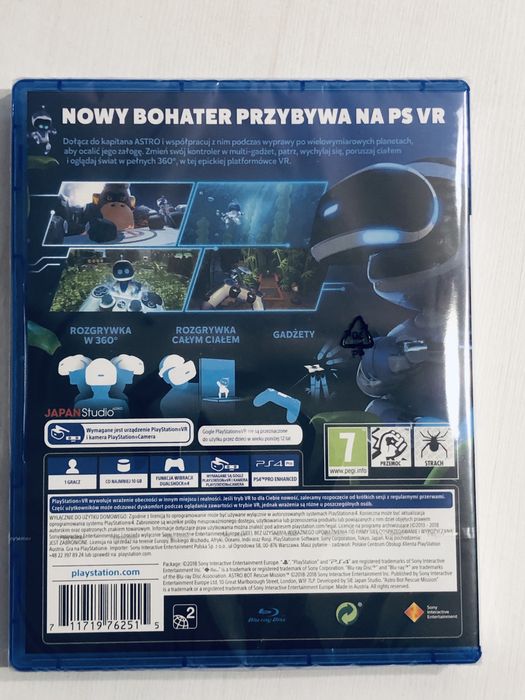 Astrobot vr nowa w folii gra na ps4 gry playstation pl dubbing dzieci ...