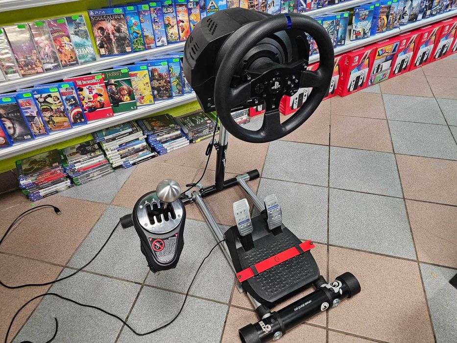 Thrustmaster T300RS + shifter TH8A + LED BT + Wheel Stand Pro Deluxe 2 ...