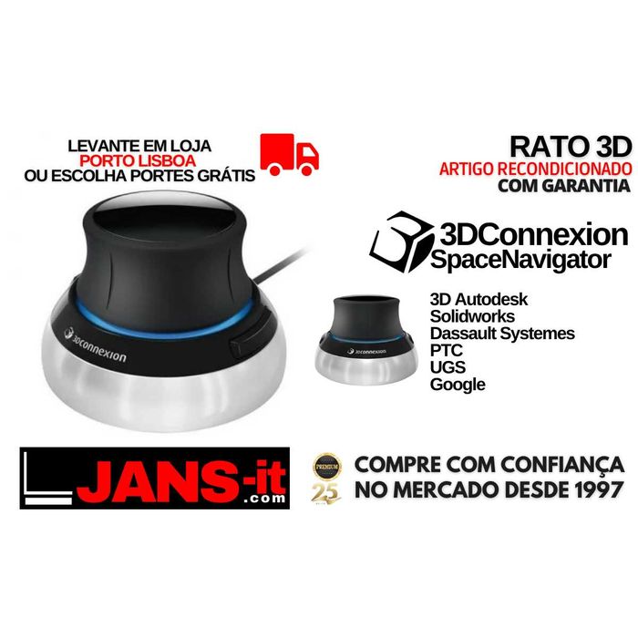 Rato 3D - 3DConnexion SpaceNavigator Porto • OLX Portugal
