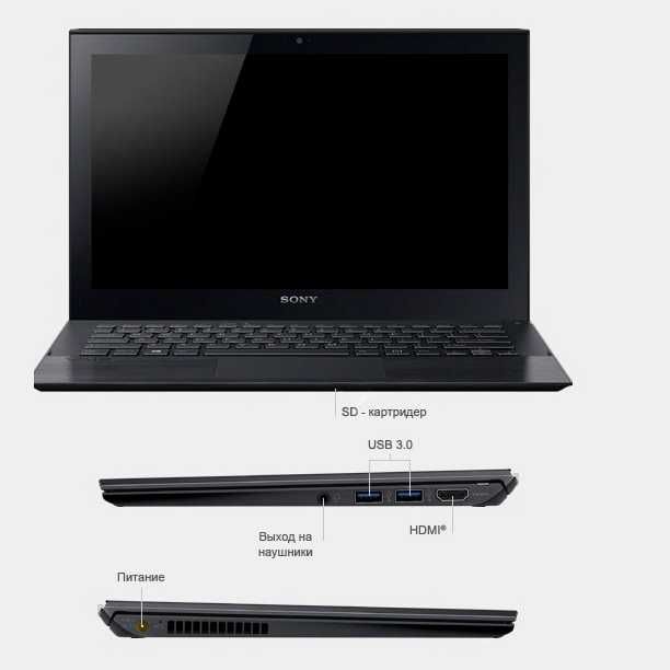 Тонкий Легкий Мини Маленький Ноутбук Sony VAIO PRO 11 SVP11 i7 8gb SSD ...
