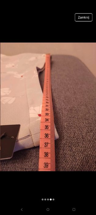 Spodnie damskie 3/4 Zara, jasne, lekkie w delikatne kwiaty Białystok ...