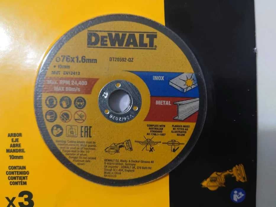 Набор отрезных кругов 3шт DeWALT DT20592 для пилы DeWALT DCS438 новый ...