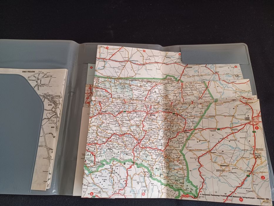 Mapa mapnik mapa samochodowa Polski PRL 1989 Łódź Śródmieście • OLX.pl
