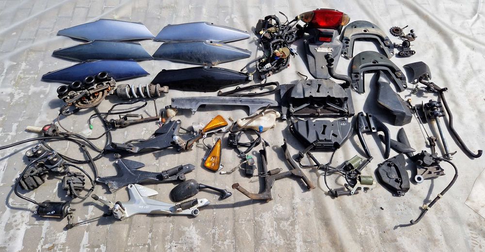 Honda CBF 600 PC43 przepustnica wiązka boczek plastik cewka rolgaz set ...