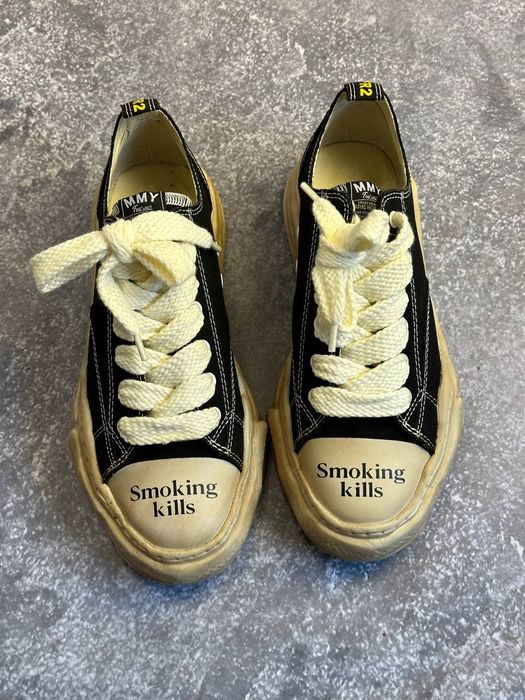 MMY Maison Mihara Yasuhiro smoking kills кеди кеды черные кроссовки 43: ...