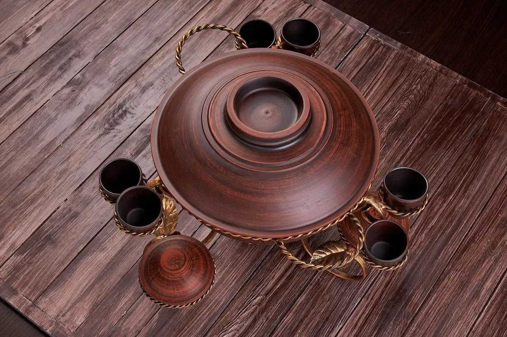 Подставка для подогрева мяса шашлыка. Садж керамическмий 5литров: 1 690 ...