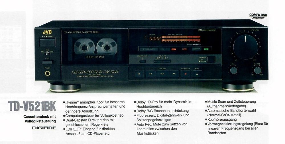 Magnetofon JVC TD-521 Harta • OLX.pl