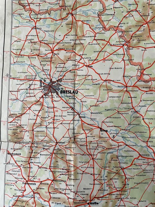 Stara mapa drogowa Shell - Oberschlesien Wałbrzych • OLX.pl