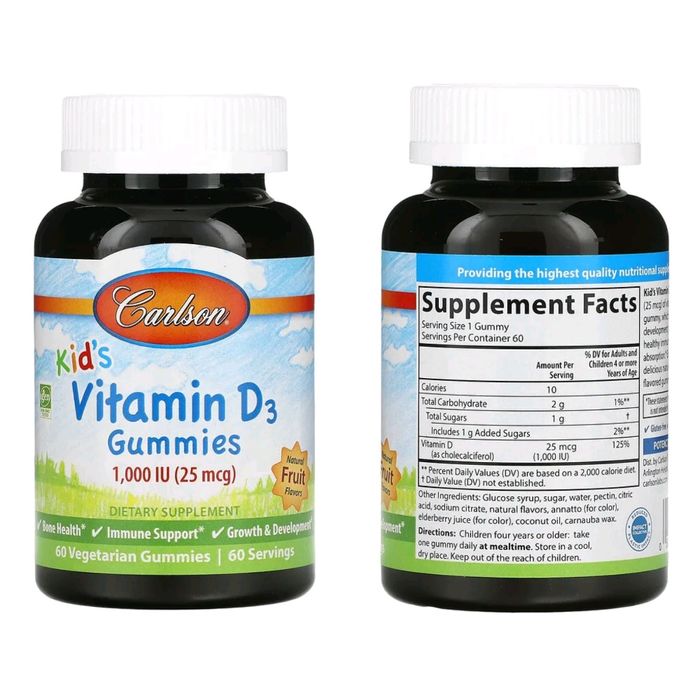 Вітамін Д3 для дітей. Carlson.California gold,Child life,Animal parade ...