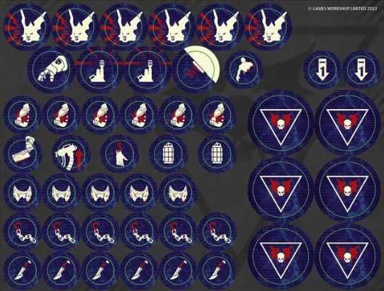 Warhammer 40000 Kill Team Nightmare Nemesis Claw Tokens Night Lords ...