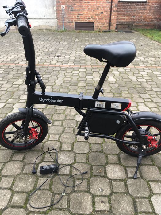 Rower skladak elektryczny biegowy hulajnoga z napedem i ładowarka ...