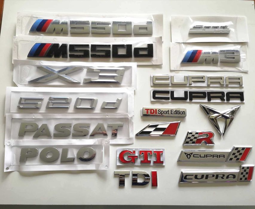 Simbolo Letras S3 S4 TDI FR M S Line A3 A4 VW BMW Ford Audi Mini ...