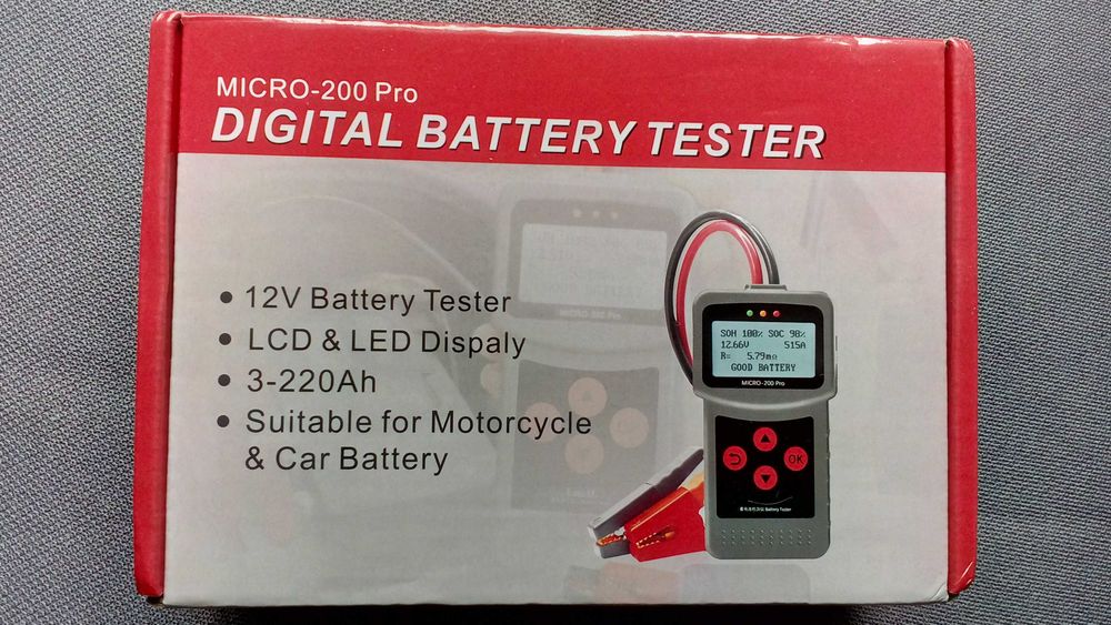 Lancol micro-200 PRO тестер аккумуляторных батарей (АКБ) 12В, 24В: 1 ...