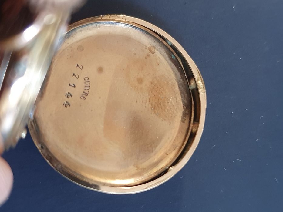 Złoty zegarek kieszonkowy CUIVRE 14k 585 antyk vintage Kluczbork • OLX.pl