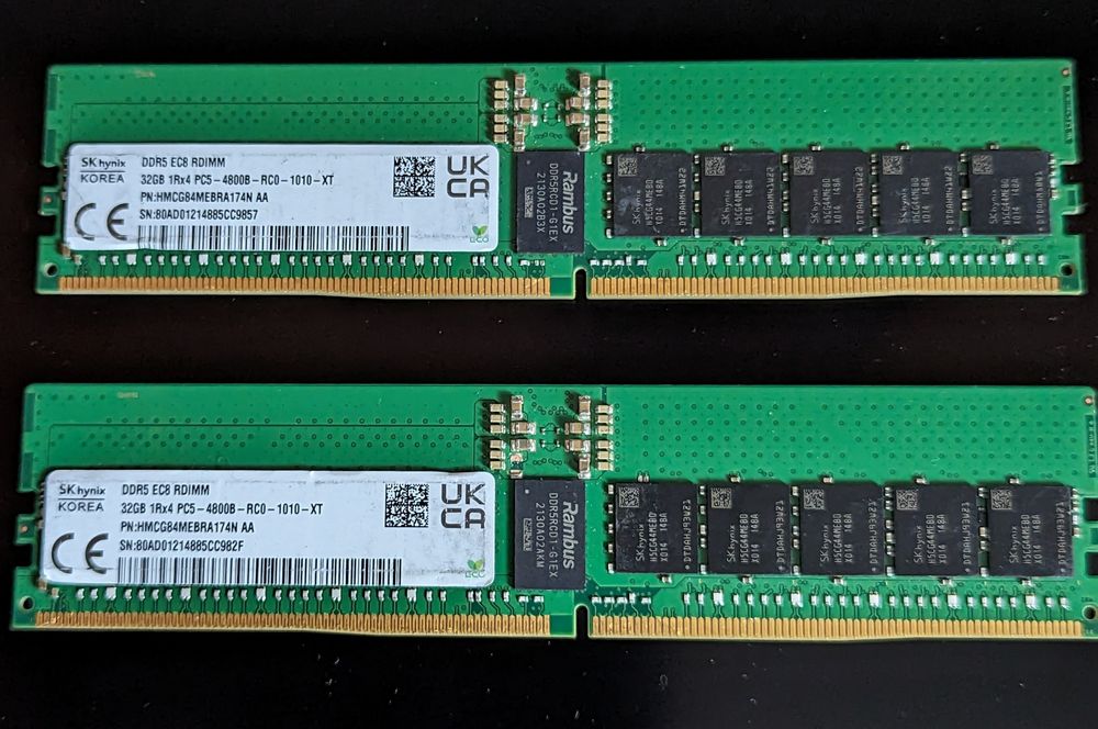 Оперативна пам'ять SK Hynix DDR5-4800 EC8 RDIMM 64GB (32GB x2) б/у: 4 400 грн. - Сервери Львів ...