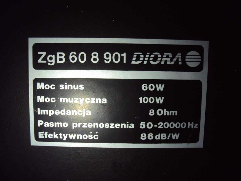 Zadbane Kolumny Diora ZgB 60 8 901 oryginał Nowy Sącz • OLX.pl