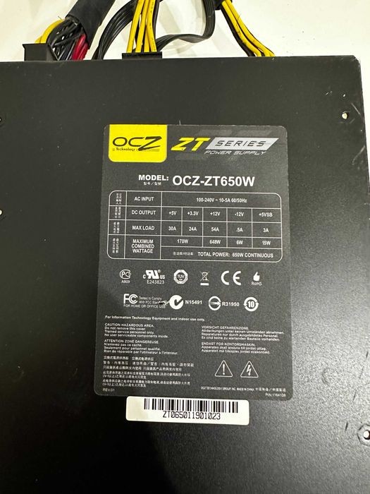 Блок живлення OCZ ZT Series 650W: 1 199 грн. - Комплектуючі та ...