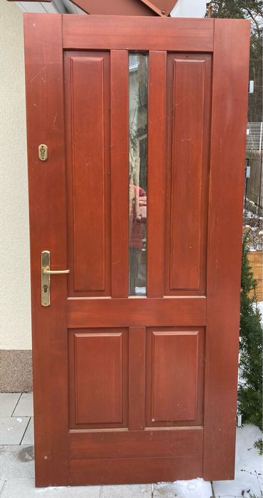 Drzwi zewnetrzne drewniane Otwock • OLX.pl