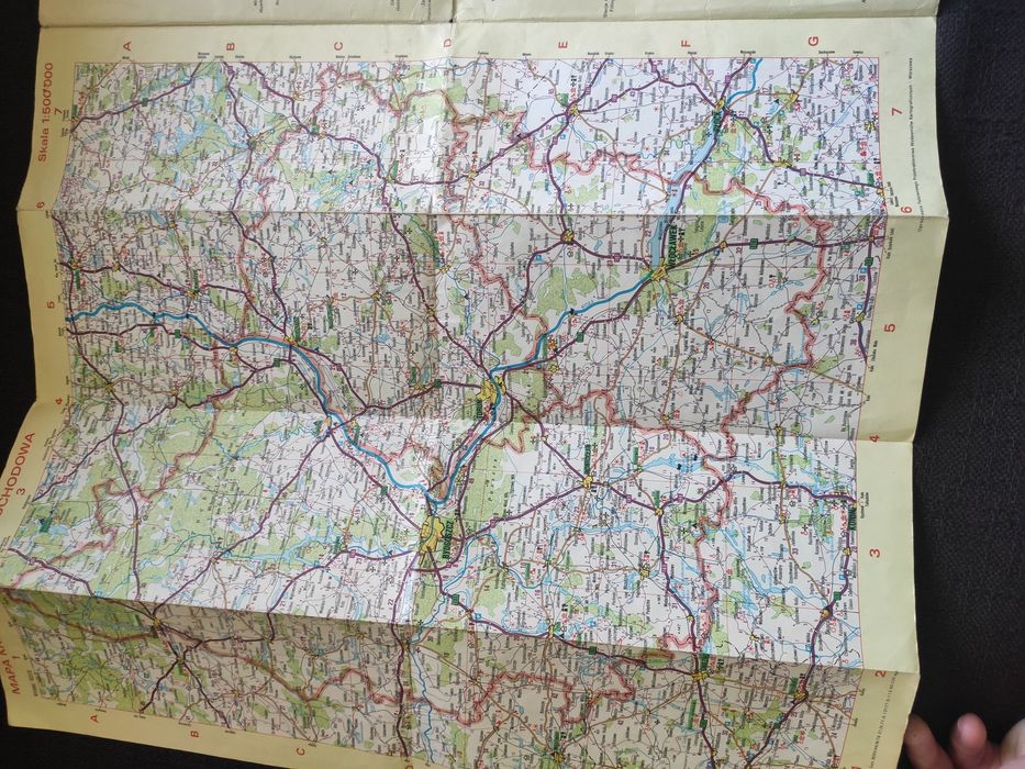 Mapa PRL 1978 r. "Województwa bydgoskie, toruńskie, włocławskie ...