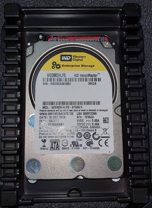 Disco Western Digital Velociraptor WD3000HLFS 10000 RPM Odivelas • OLX ...