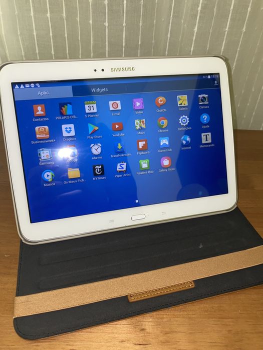 Tablet Samsung Branco Carregado E Cadafais • OLX.pt