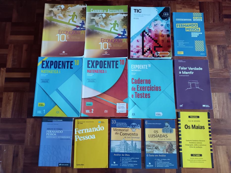 Livros manuais cadernos atividades 10º 11º 12º todas as disciplinas ...