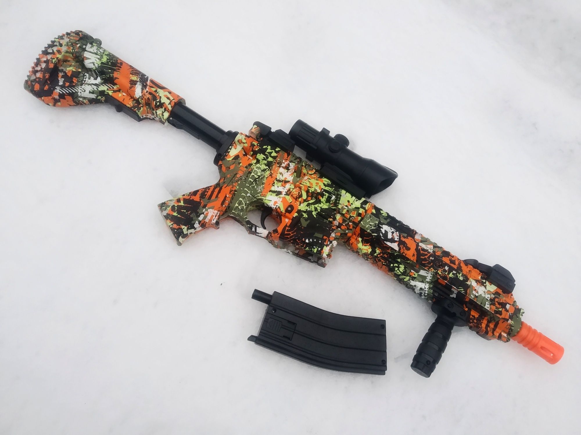 Автомат на гелевых пульках HK416 М416 М4а1 М16 AR415 на аккумуляторе о ...