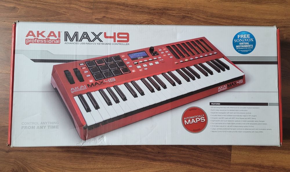 Akai max49 profesional klawiatura sterujaca midi jak nowa karton Zabrze ...