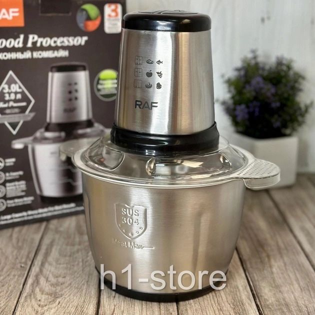 Чоппер подрібнювач електричний RAF R.7031, 3л, 1000 Вт измельчитель: 599 грн. - Кухонні комбайни ...