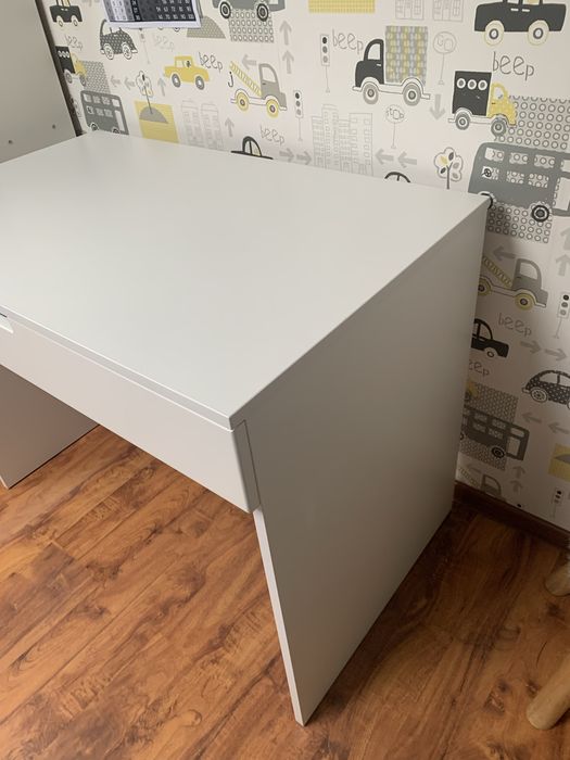 Białe biurko z szufladą 100x60 Warszawa Śródmieście • OLX.pl