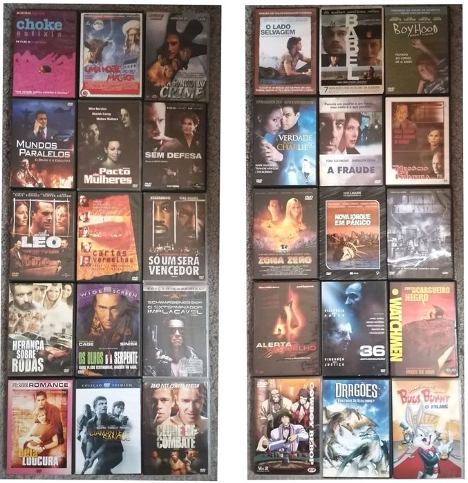 Lote de 185 DVD's originais (LOTE 36) Benfica • OLX.pt