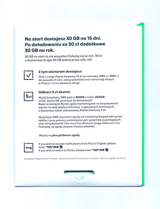 ESIM Plus PL +48 Starter Karta SIM Card Prepaid Operator Plus Warszawa ...