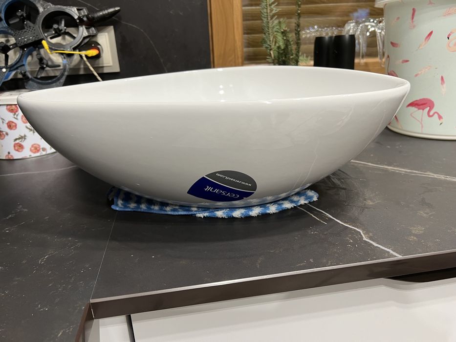 CERSANIT Umywalka nablatowa MODUO 45 nieregularna biała Nowa Wieś ...