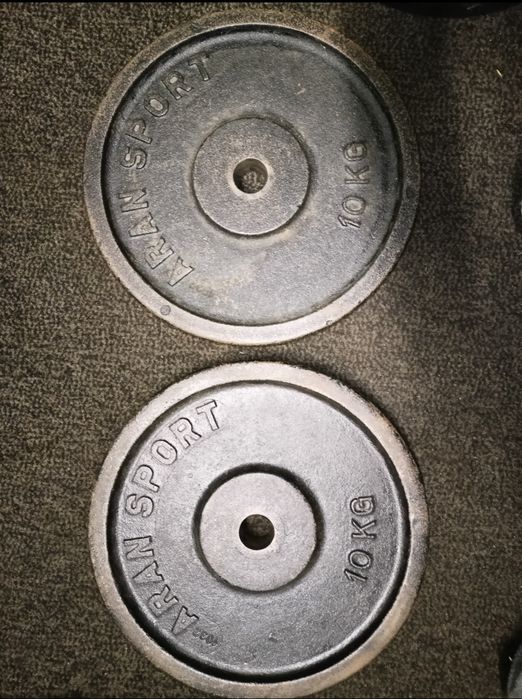Sprzedam talerze 2x10kg Aran sport body building żeliwne obciążenie Czeladź Piaski • OLX.pl