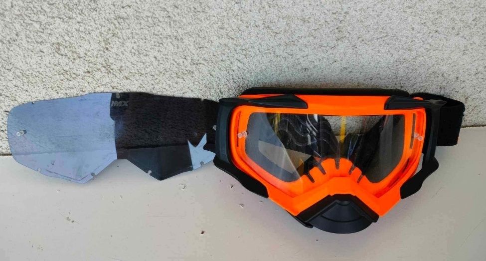 OKAZJA Kask gogle cross enduro dh MTB fullface IMX FMX-02 komplet ...