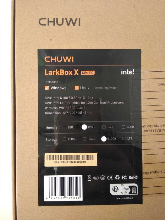 Мини ПК CHUWI LarkBox X Intel N100 12/512GB Mini PC NUC: 7 199 грн ...
