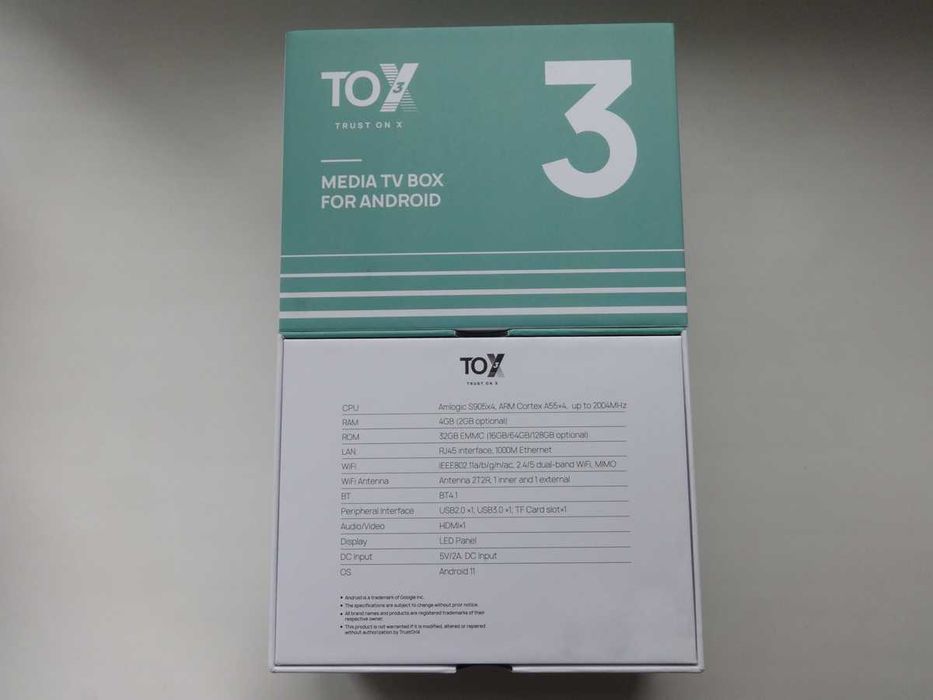 TOX3 новая ревизия SmartTV Box S905X4 4/32GB Android 11 приставка: 2 040 грн. - Медіа програвачі ...