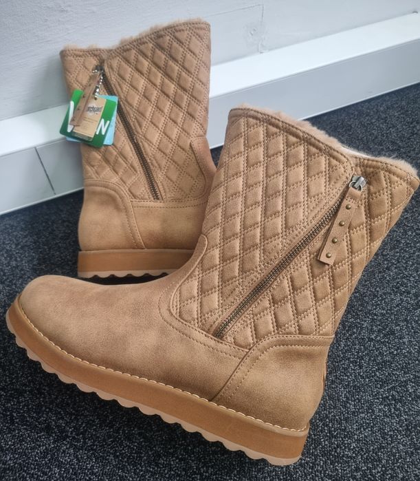 Skechers roz. 39 lub 40 botki sztyblety trzewiki trapery kozaczki śni ...