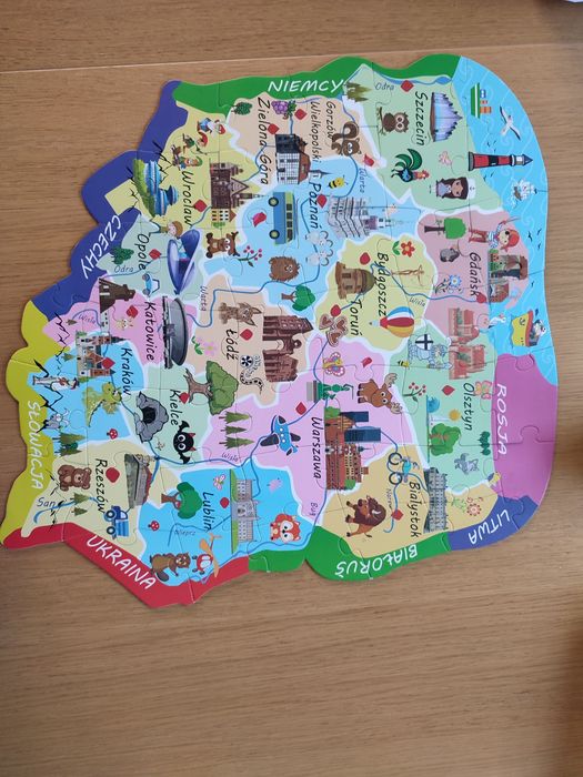 2xpuzzle mapa Polski i mapa Świata Sochaczew • OLX.pl