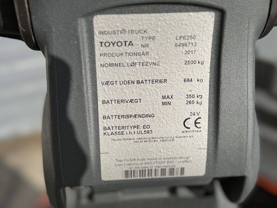 Toyota BT LPE250 Długie widły 2.40m paleciak elektryczny Kalisz • OLX.pl