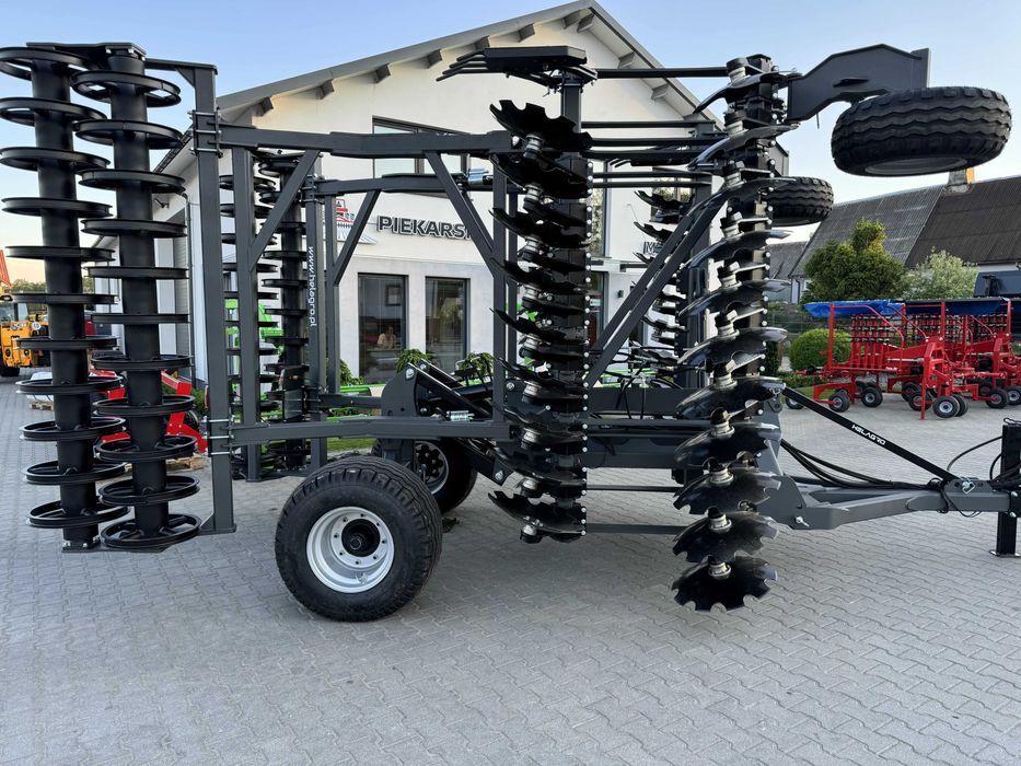 Brona talerzowa hydrauliczna 5 m HELAGRO zawieszana/z wózkiem. NOWOŚĆ ...