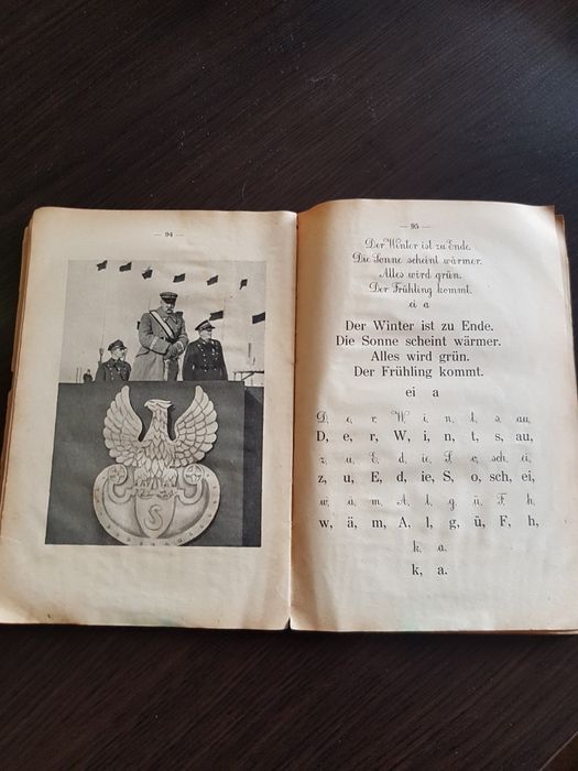 Polski przedwojenny elementarz książka niemieckiego MEINE FIBEL Warsza ...