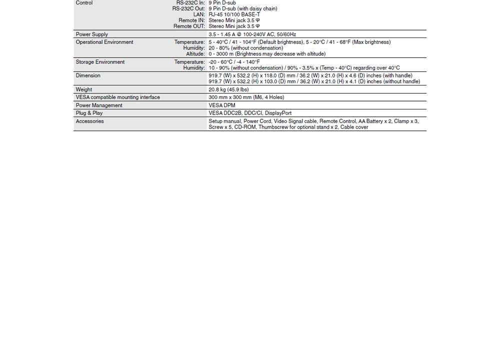 Monitor NEC MultiSync P402 40" • Full HD 1920x1080 • HDMI, DP, VGA ...