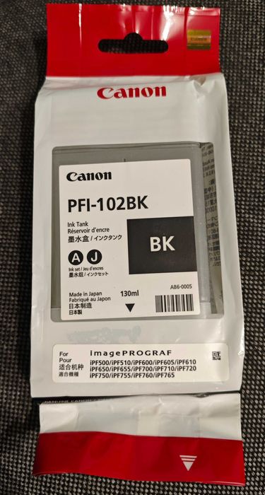 Tusz czarny Canon PFI-102BK - oryginalny Dęblin • OLX.pl