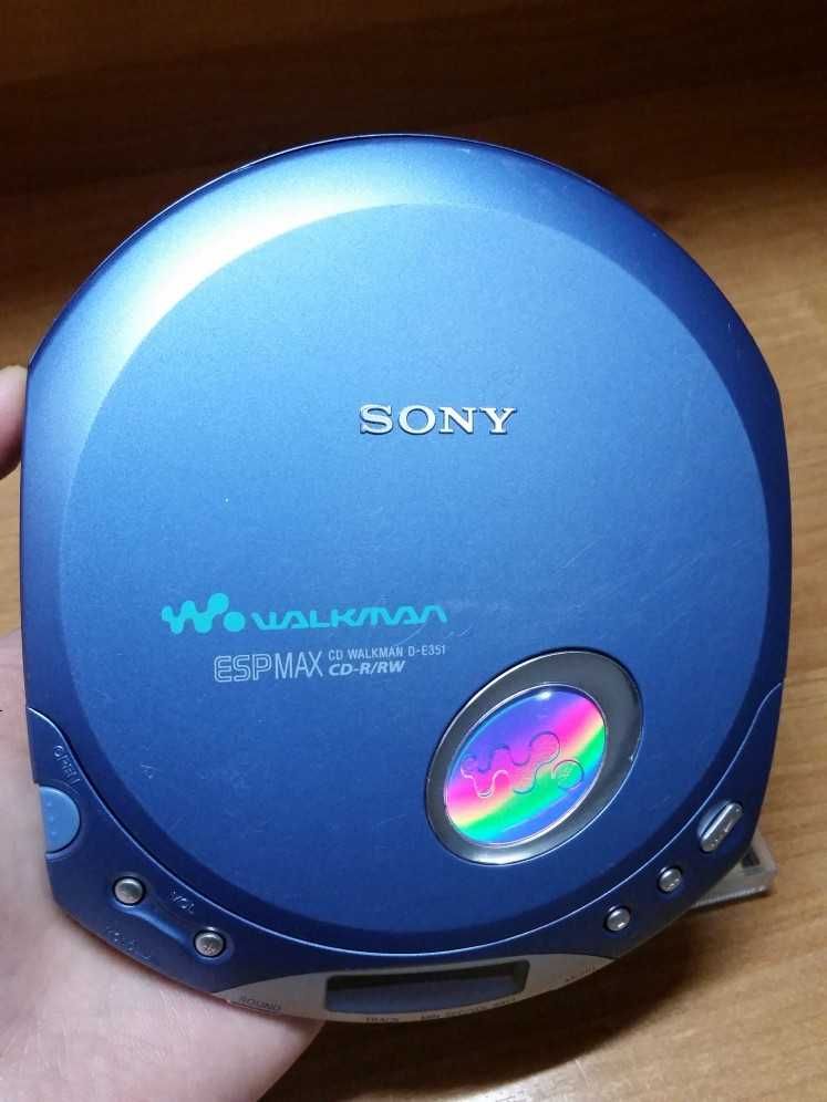 Портативный проигрыватель CD дисков Sony Walkman D-E351 ESP, синий: 2 ...