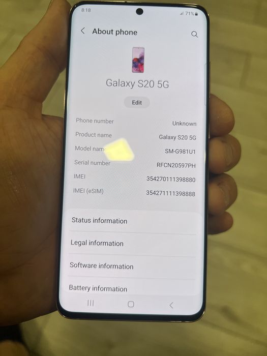 Samsung s20 5g, 128gb Телефон: 7 400 грн. - Мобільні телефони / смартфони Рівне на Olx