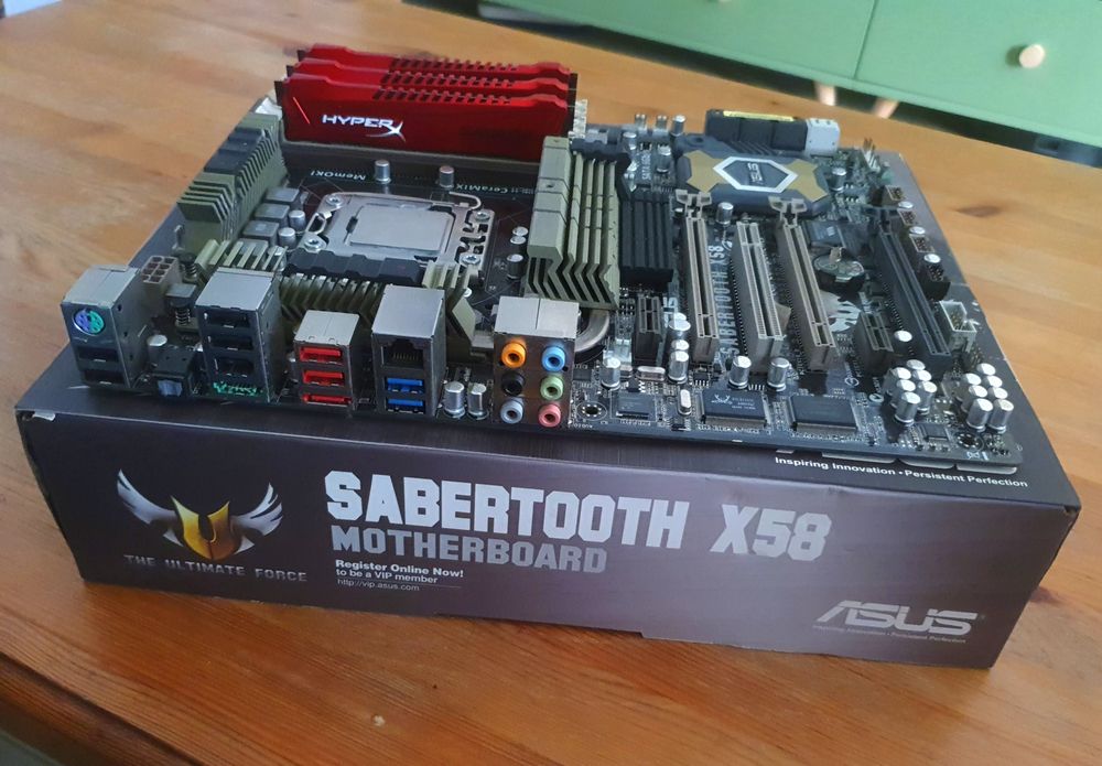 Zestaw Asus Sabertooth X58 + Xeon X5675 6c/12t + 24GB RAM tripple ch ...