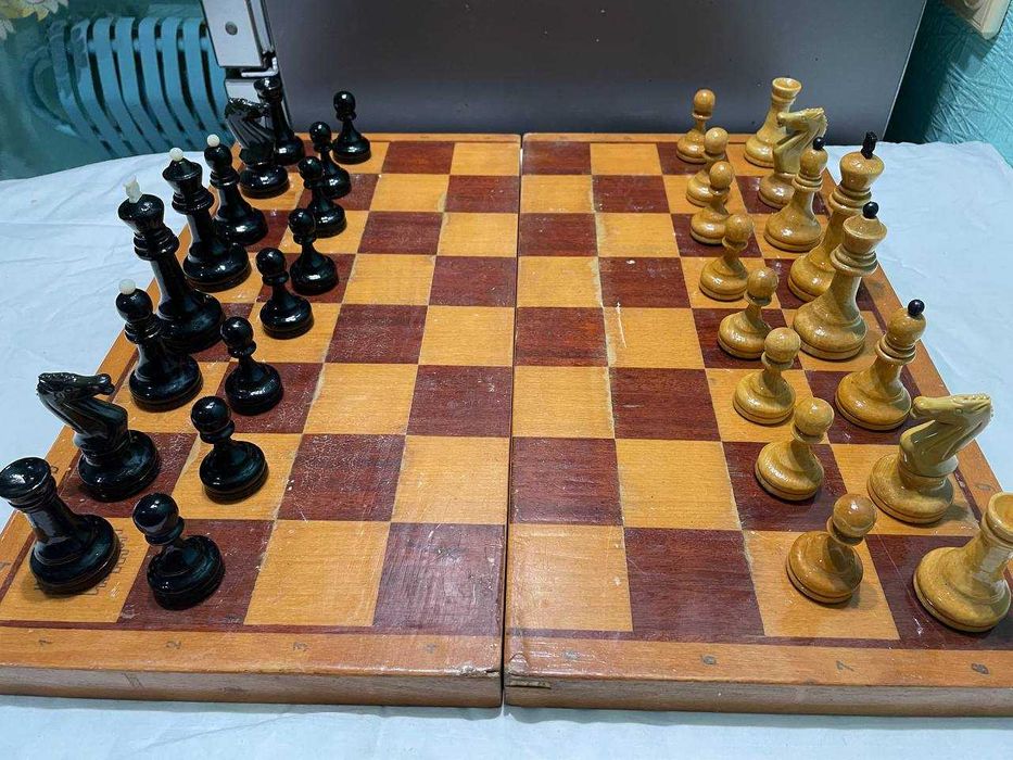 Шахматы СССР старые Дерево Большая Доска Редкие: 2 500 грн ...